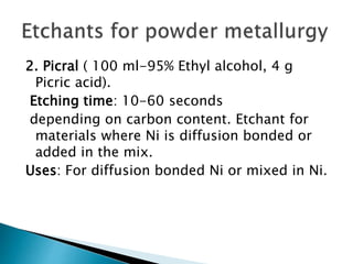 Metallography material engineering | PPTX