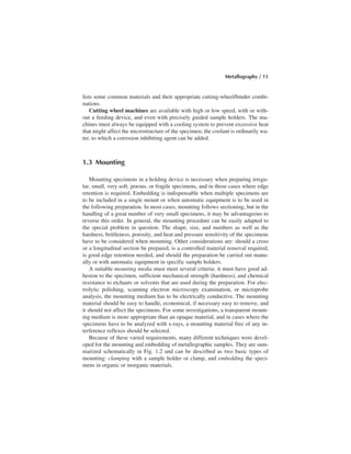 Metallography procedure asm | PDF