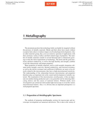 Metallography procedure asm | PDF