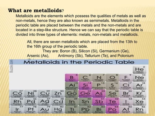 Metalloids | PPTX