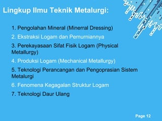 Metallurgical Engineering | PPT
