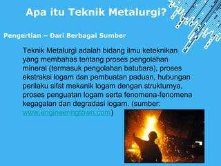 Metallurgical Engineering | PPT