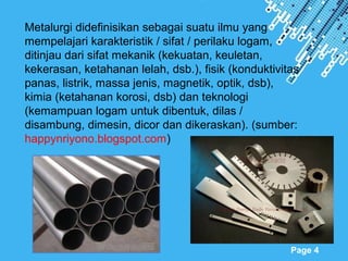 Metallurgical Engineering | PPT
