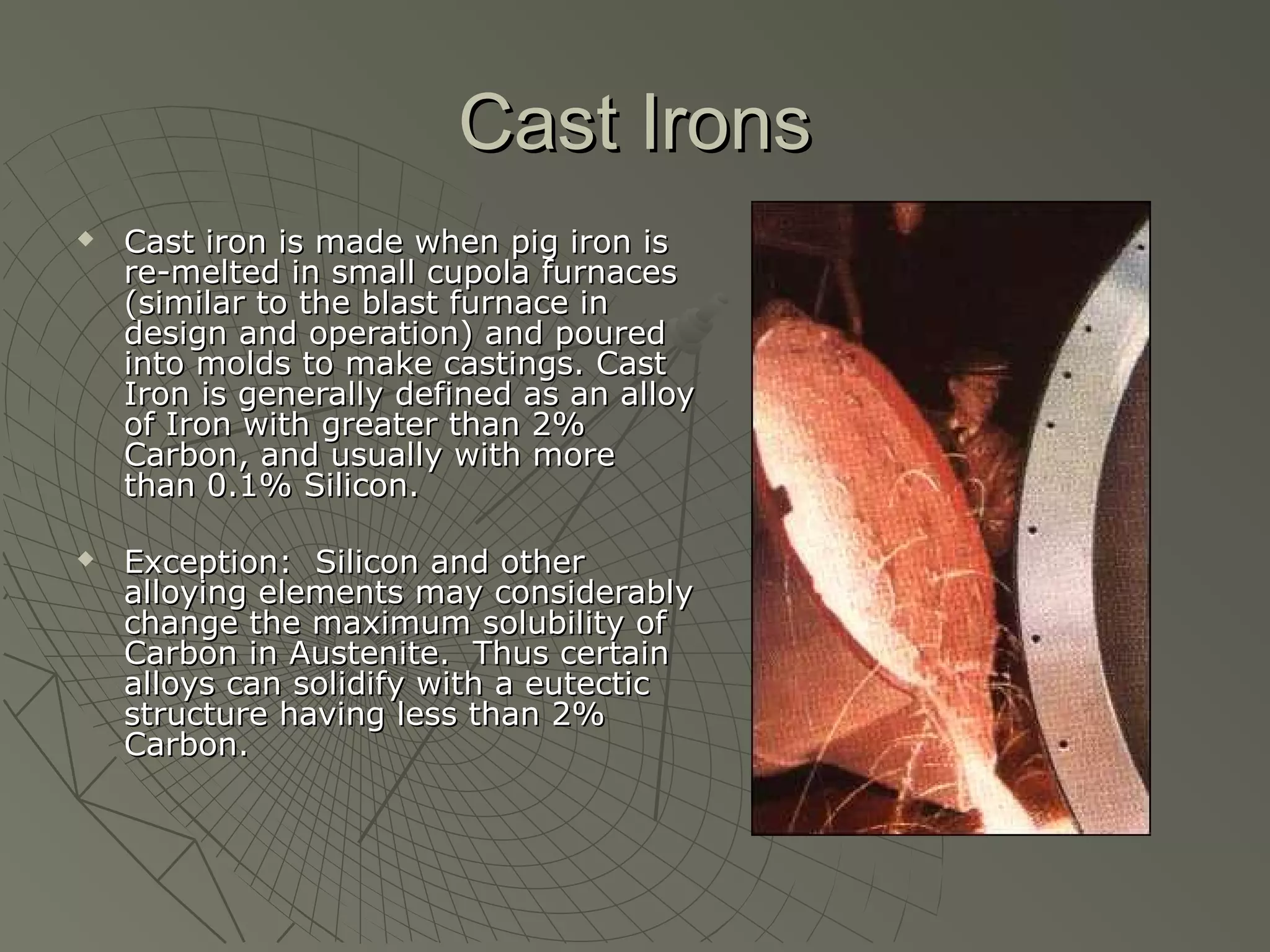 Metallurgical properties of cast irons | PPT | Chemistry | Science