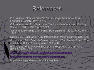 Metallurgical properties of cast irons | PPT