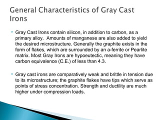 Metallurgical properties of cast irons | PPT