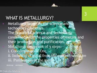 introduction to metallurgy for chemist | PPTX