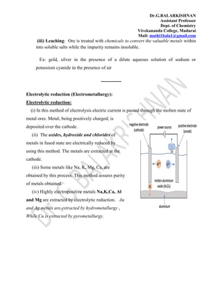 Metallurgy: Purification methods of ores.pdf