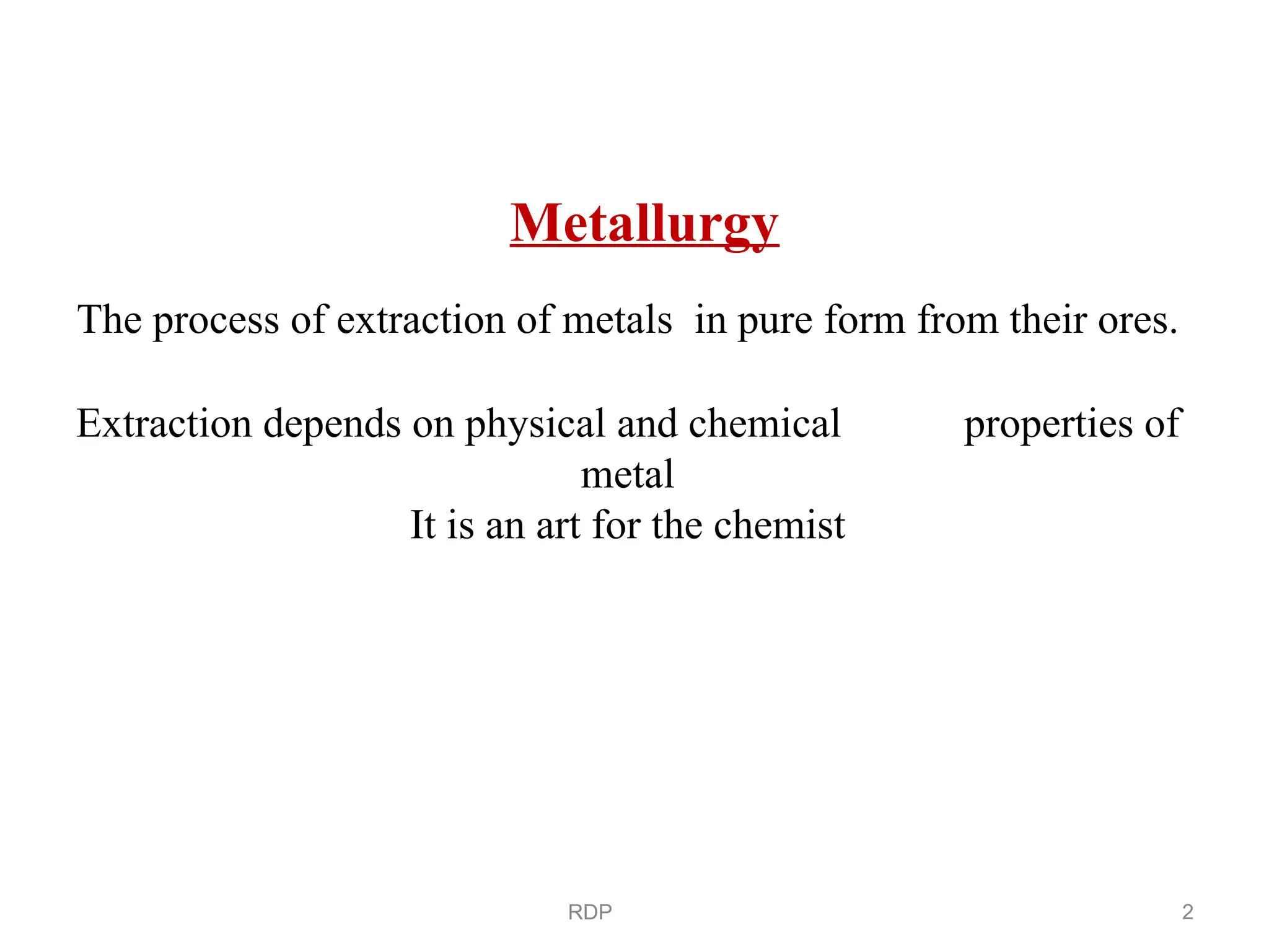 General principles and Process of Metallurgy. | PPT