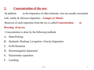 General principles and Process of Metallurgy. | PPTX