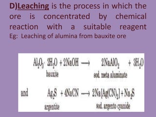 Metallurgy based on chemistry the reactions and processes | PPT