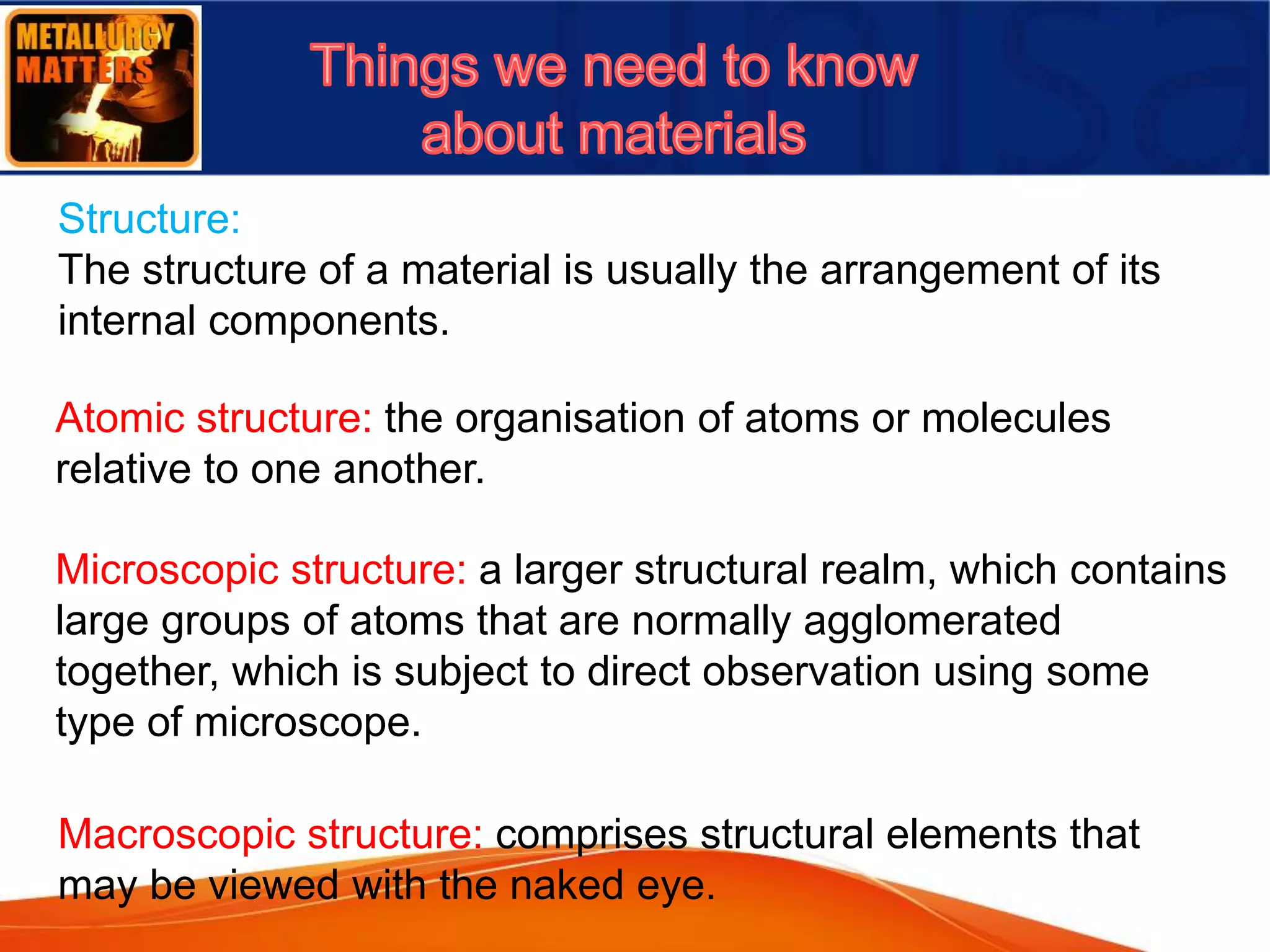 Introduction to materials science | PPT