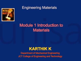 Introduction to materials science | PPT