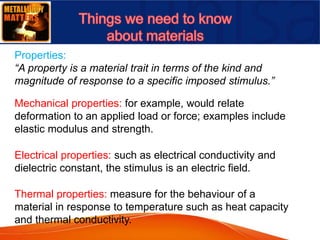 Introduction to materials science | PPT