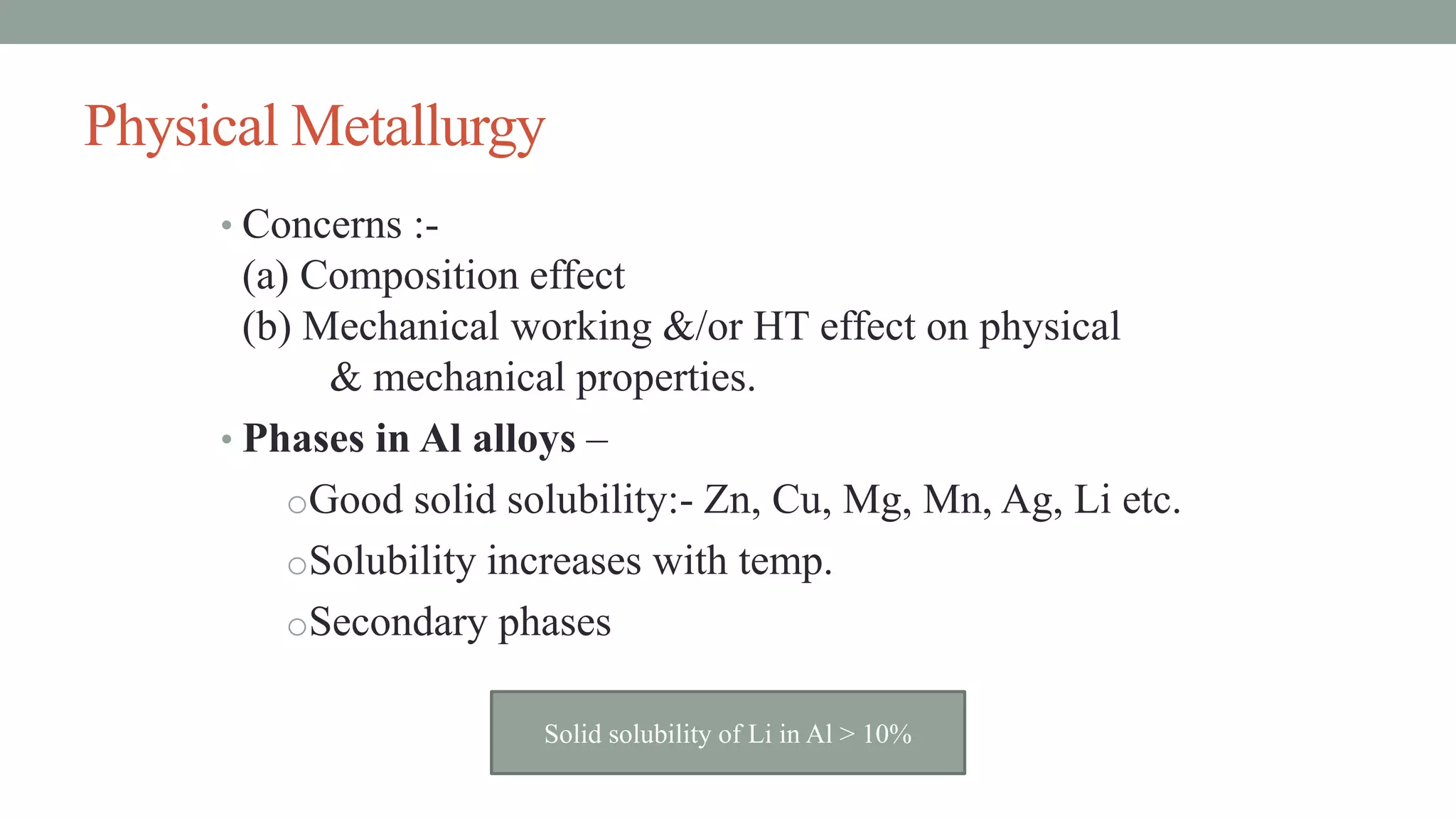Metallurgy of Aluminium-Lithium alloy | PPTX