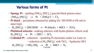 Metallurgy of Palladium and Platinum by Dr Julekha A. Shaikh | PPTX