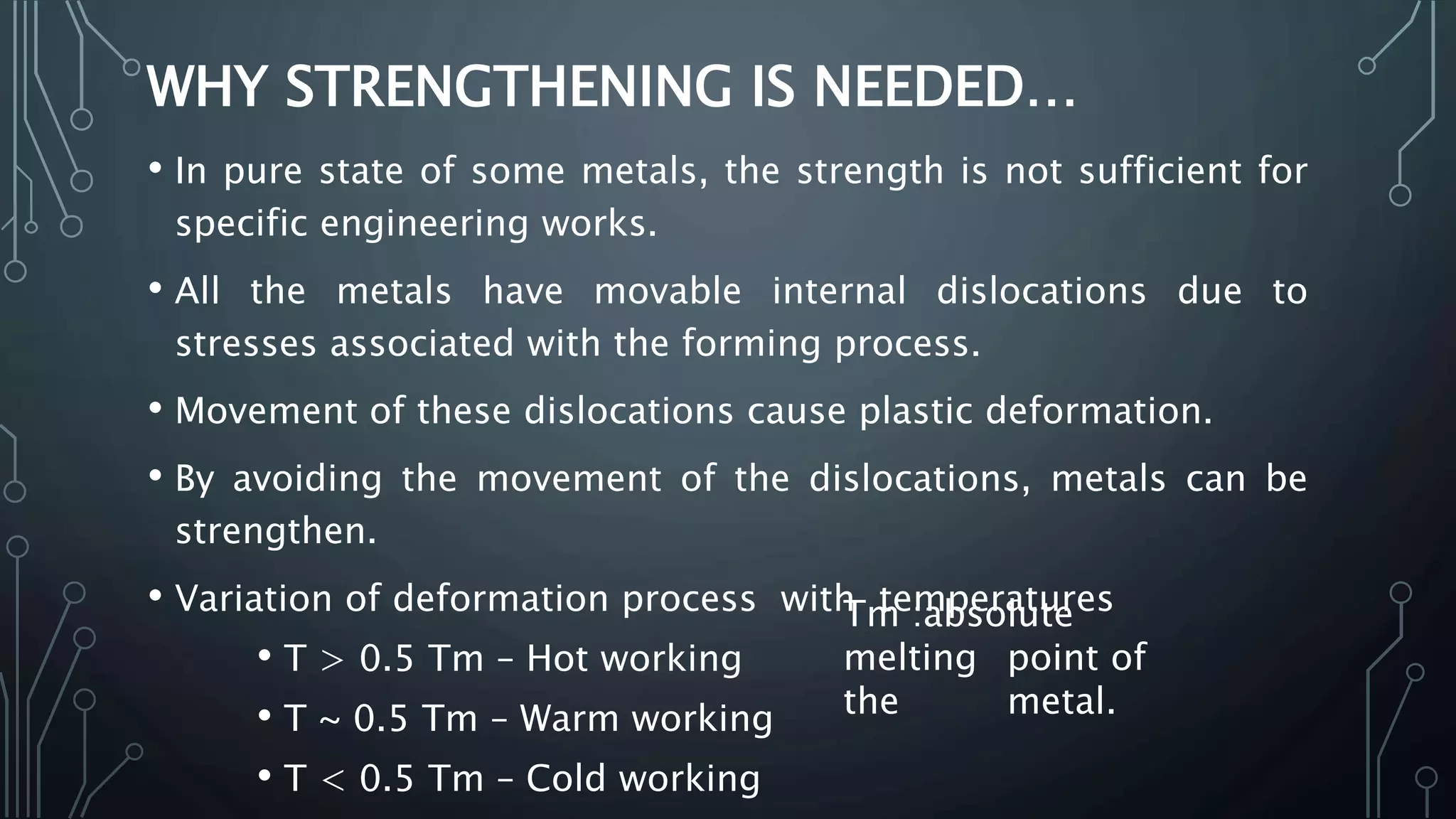 Strengthening Mechanisms of Metals and alloys | PPTX