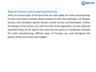 METAL MANUFACTURING AND FURNACES | PPTX