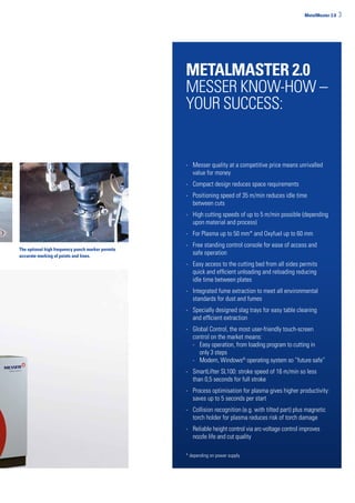 MetalMaster 2.0 - Economical Plasma & Oxyfuel Cutting Machine | PDF