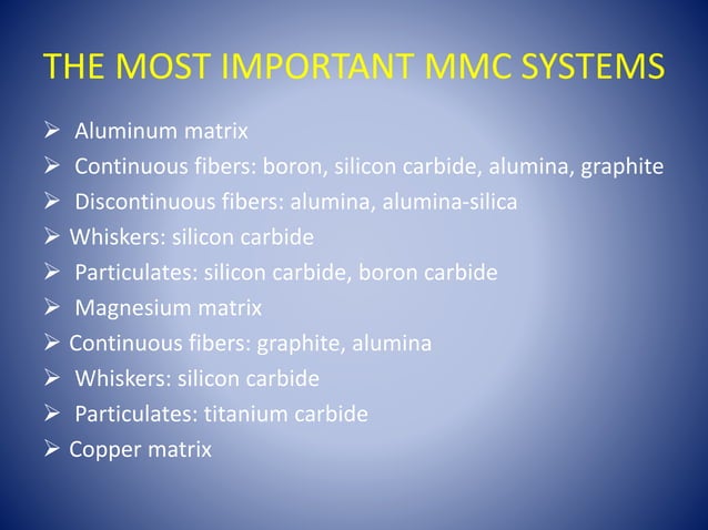 Metal matrix composites | PPT