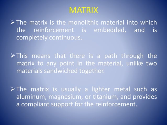 Metal matrix composites | PPT