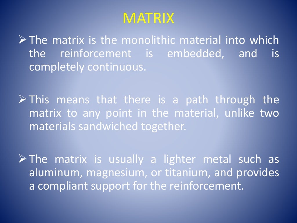 Metal matrix composites