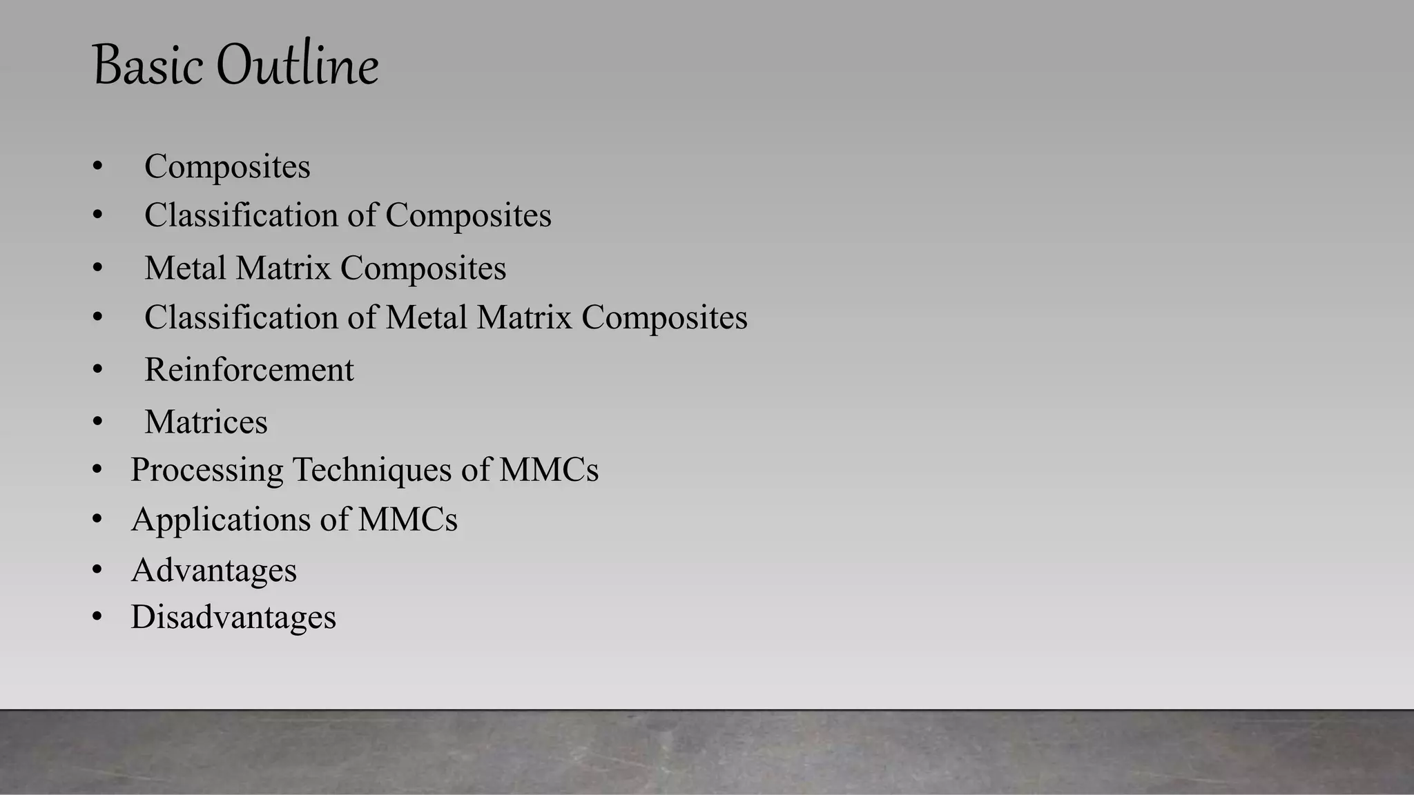 Metal Matrix composites | PPT