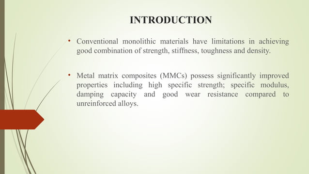 Metal matrix composites (mmc) | PPT | Chemistry | Science