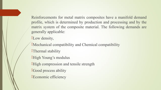 Metal matrix composites (mmc) | PPT | Chemistry | Science