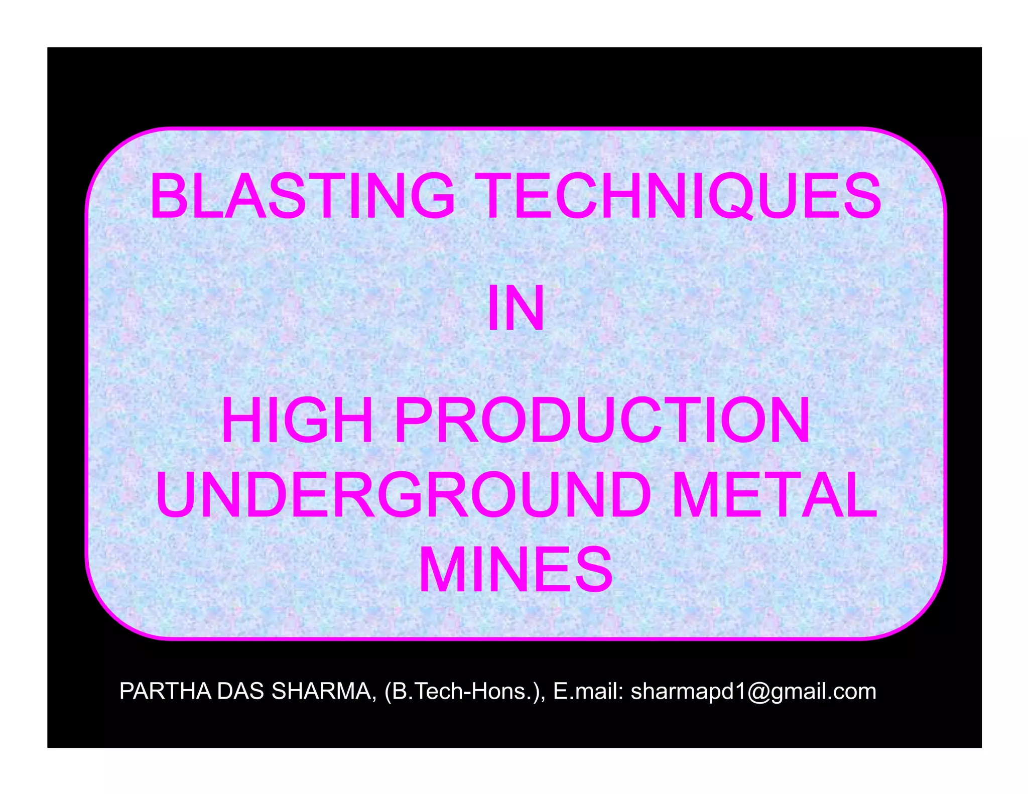 Metal Mines Blasting | PDF