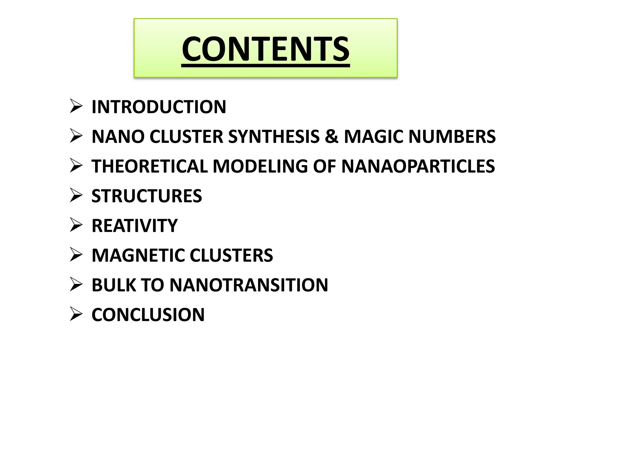 Metal nanocluster | PPTX