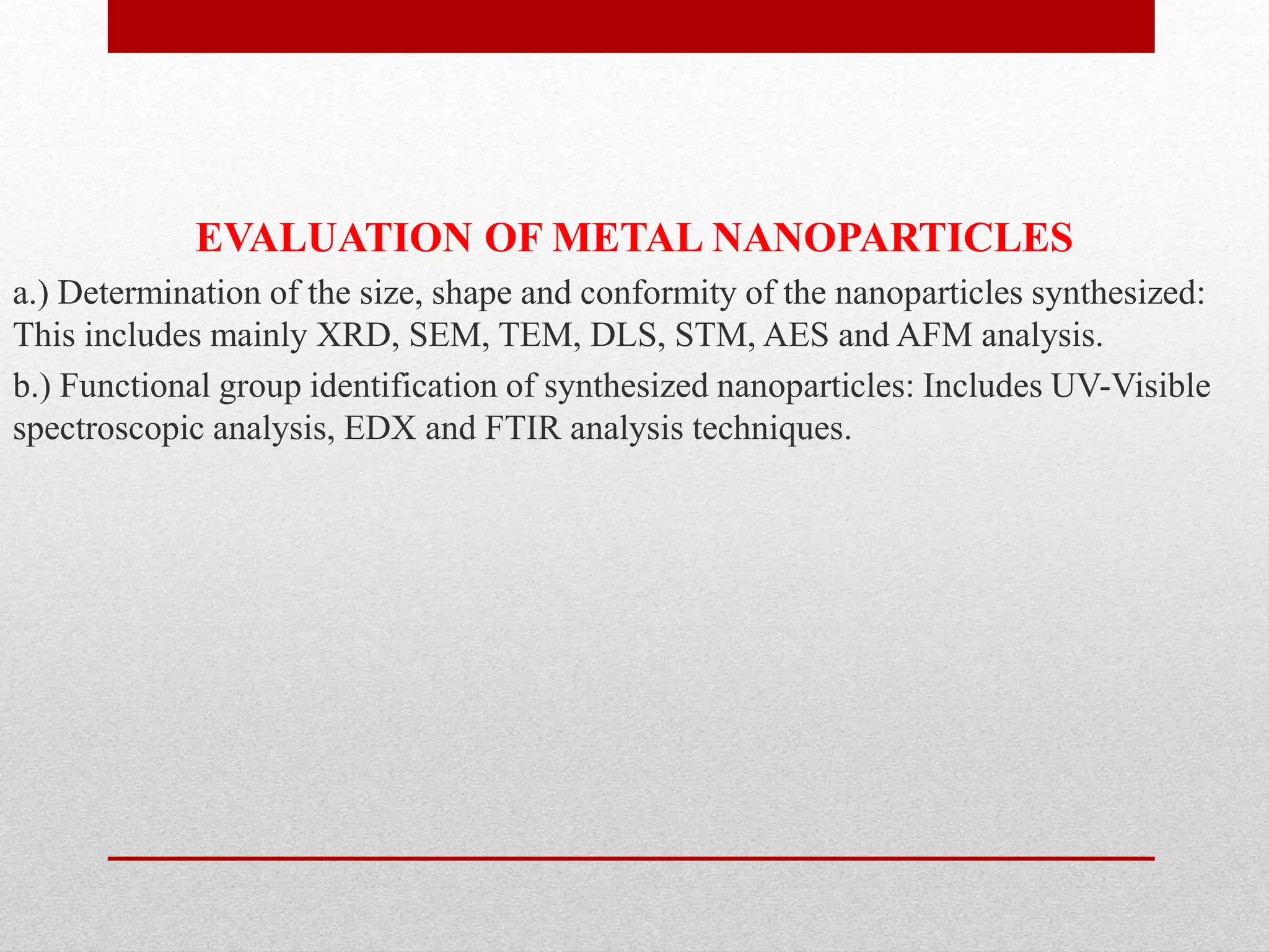 METAL NANOPARTICLES | PPTX