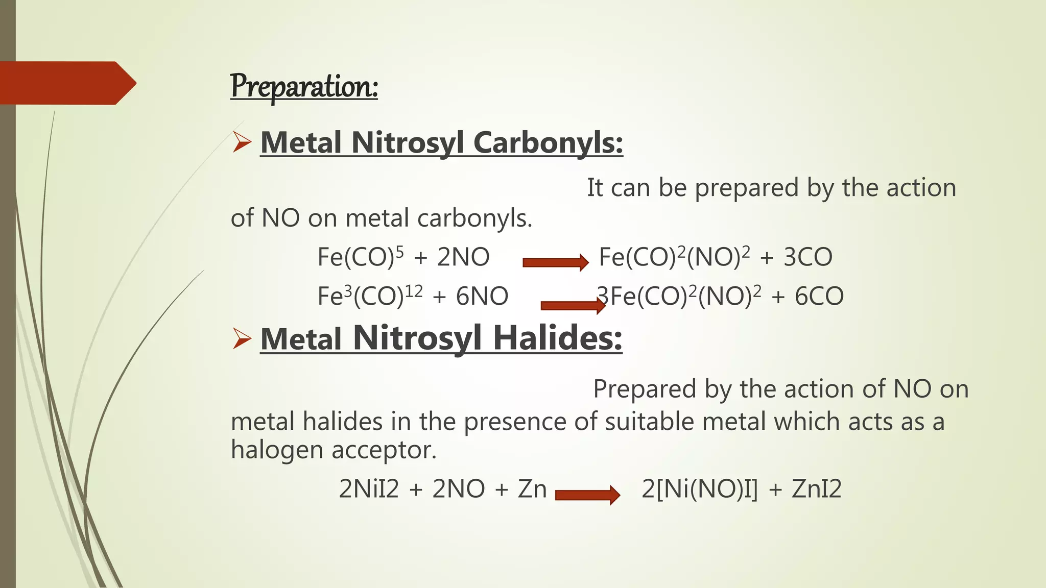 Metal nitrosyls and their derivatives | PPTX