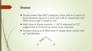 Metal nitrosyls and their derivatives | PPTX