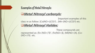 Metal nitrosyls and their derivatives | PPT
