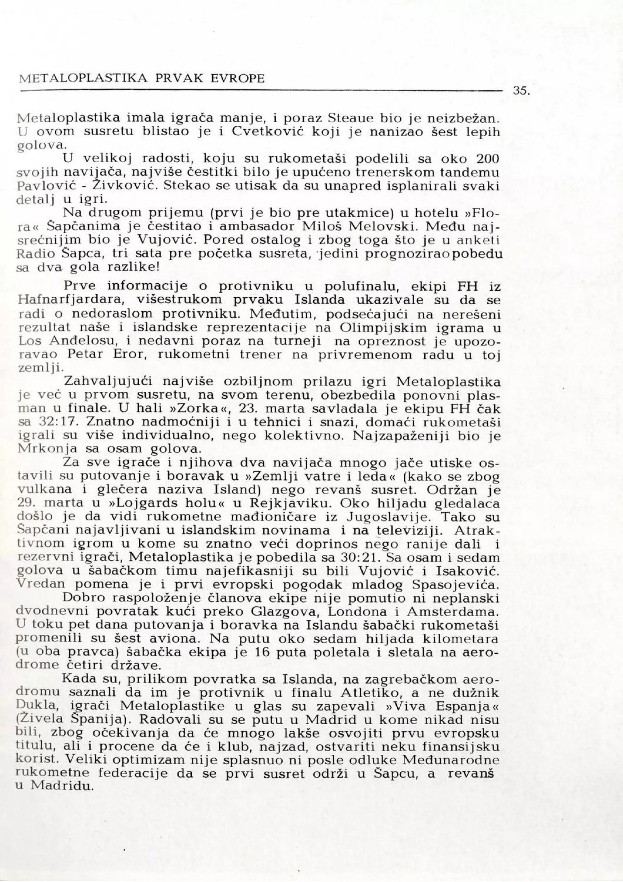 Metaloplastika prvak Evrope - 1985 | PDF