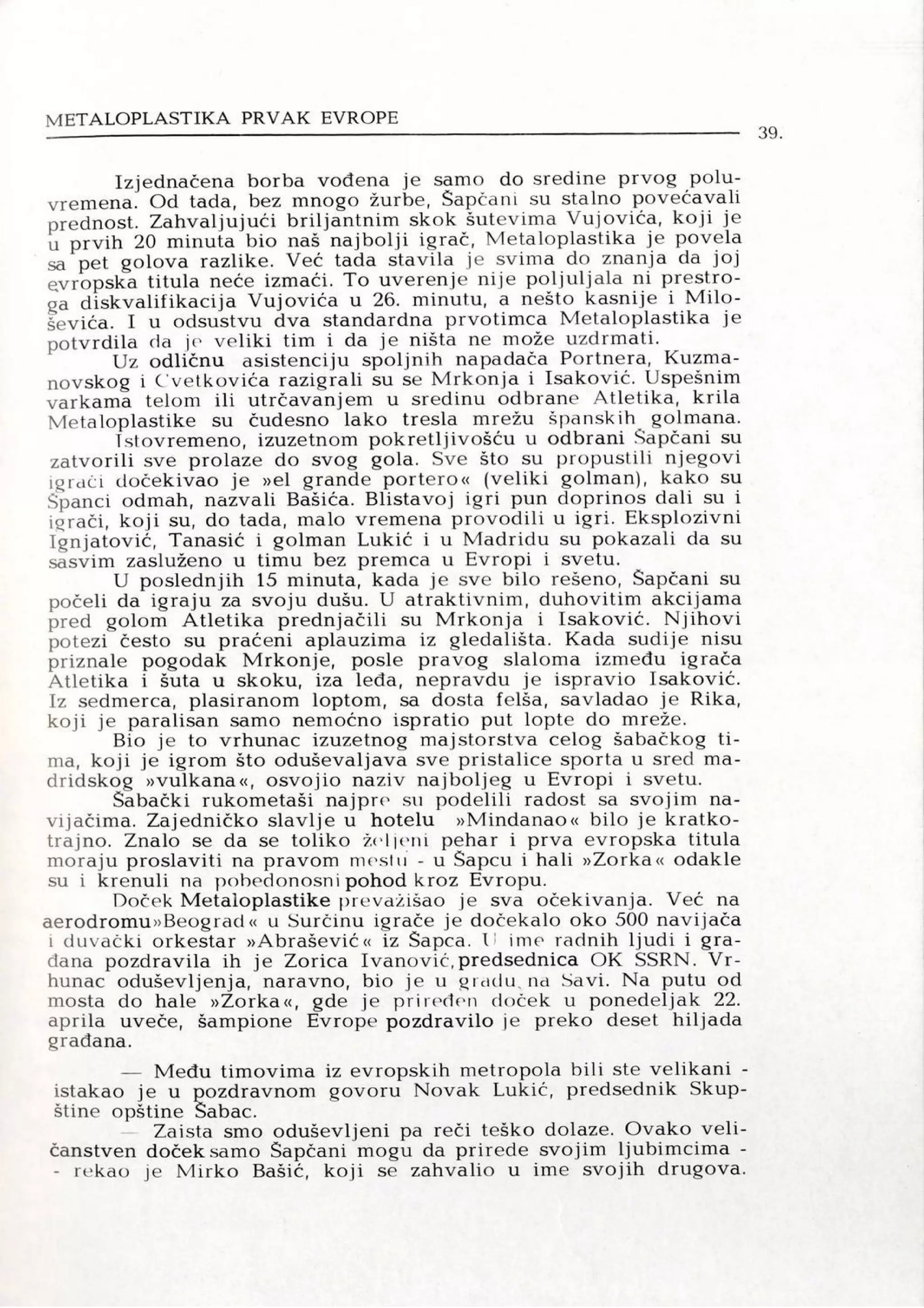 Metaloplastika prvak Evrope - 1985 | PDF