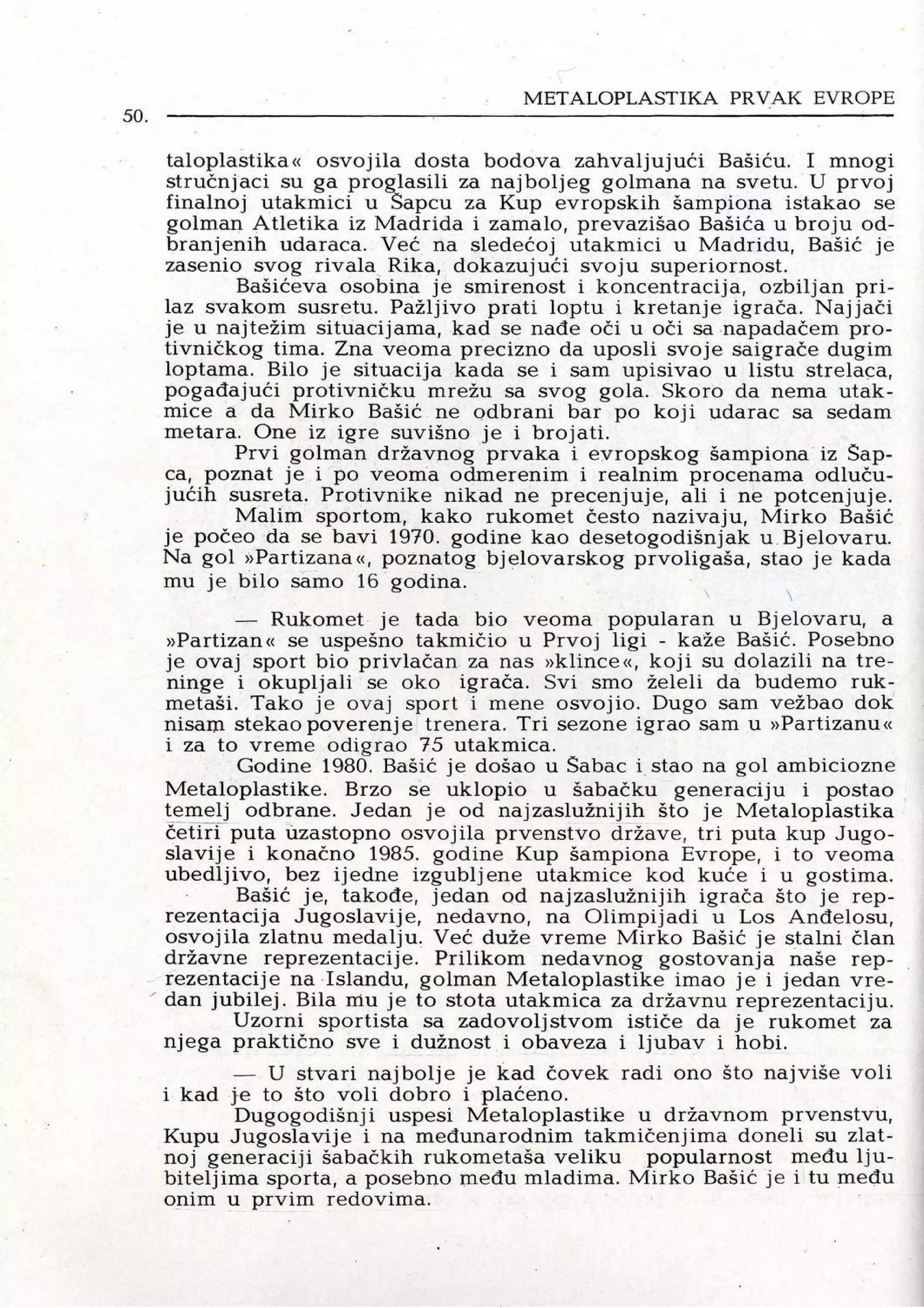 Metaloplastika prvak Evrope - 1985 | PDF