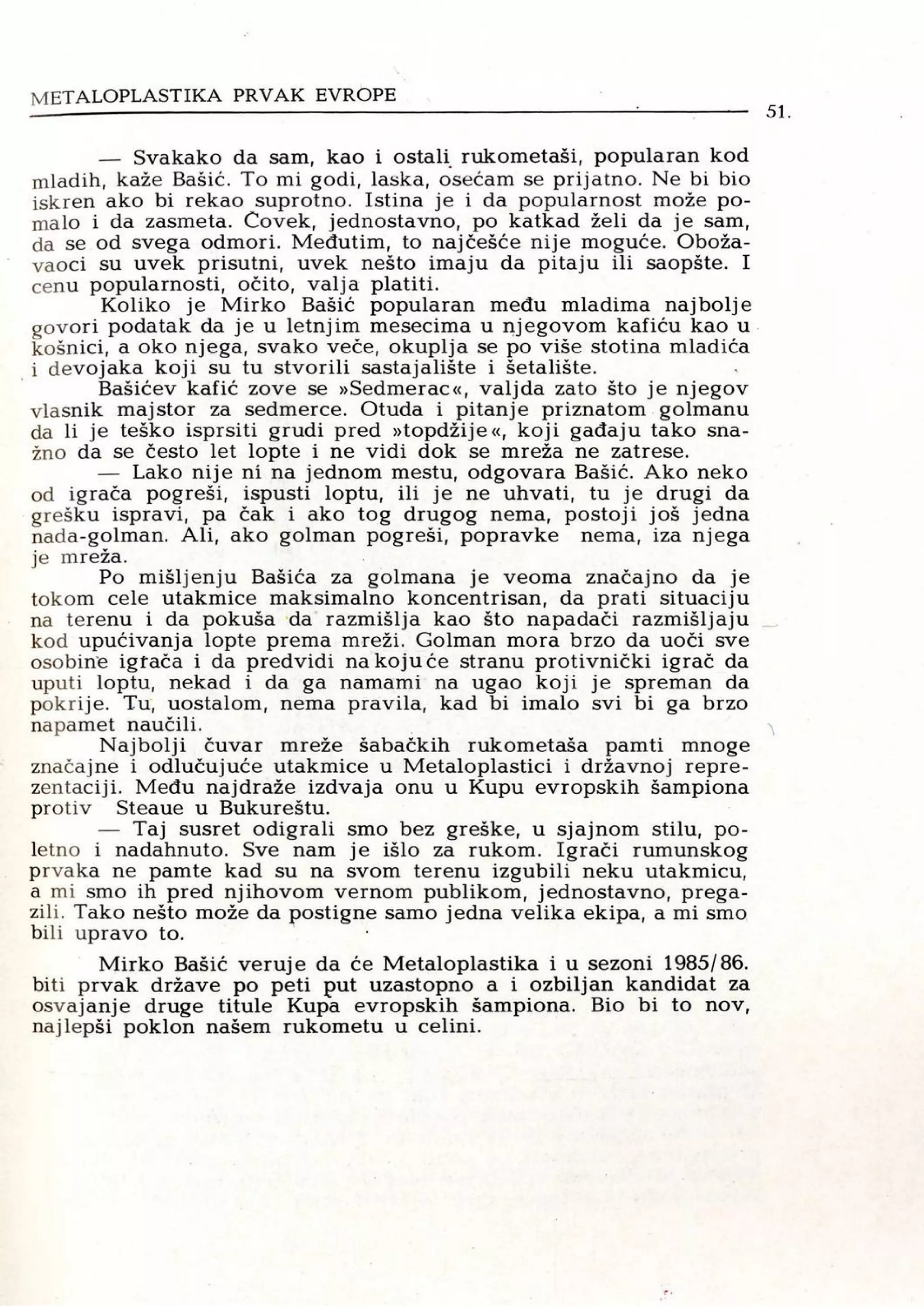 Metaloplastika prvak Evrope - 1985 | PDF