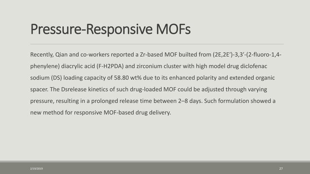 Metal organic framework(MOF) | PPT