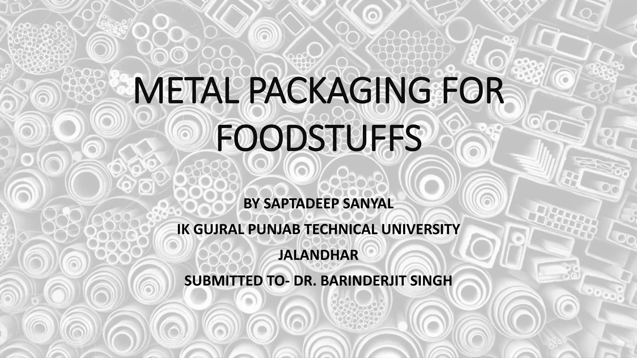 Metal packaging | PDF