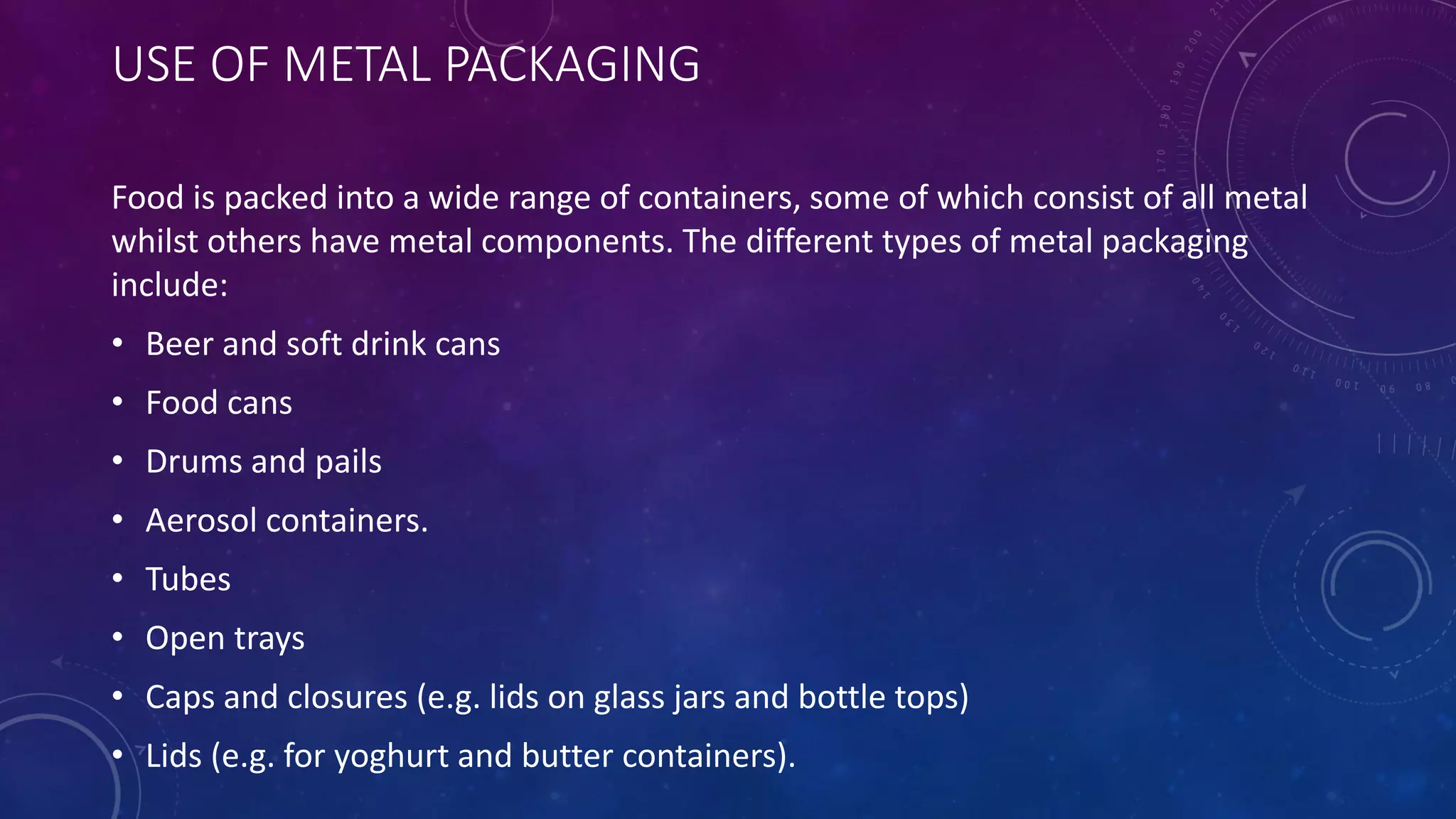 Metal packaging | PDF