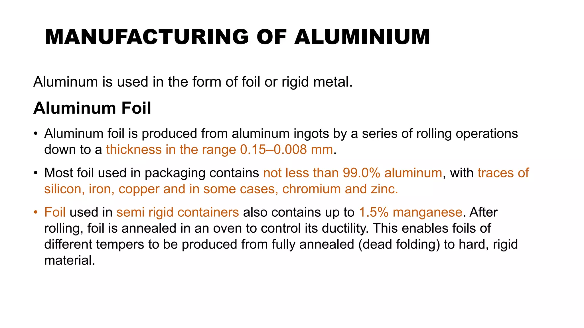 Metal packaging material | PPTX