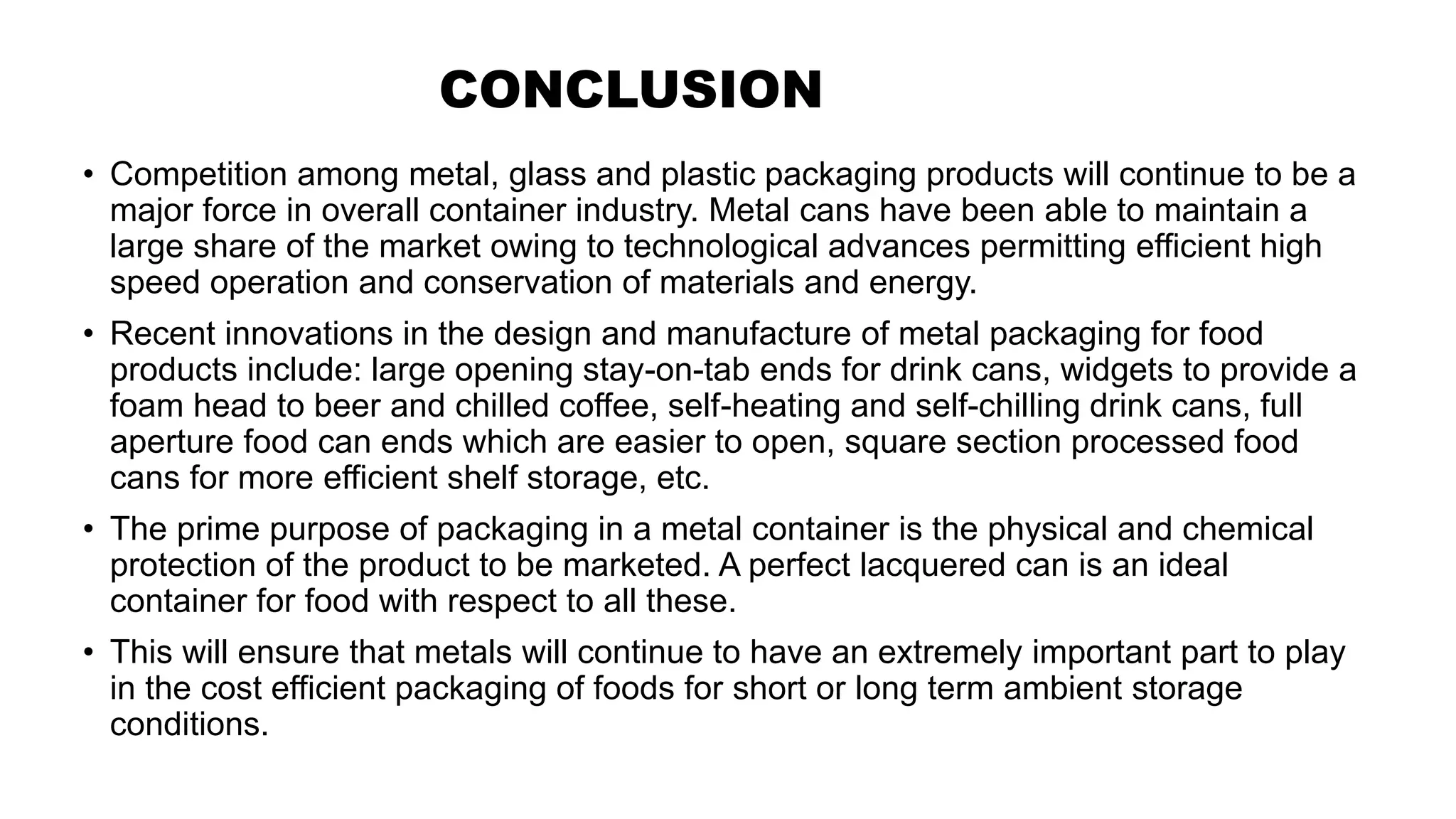 Metal packaging material | PPTX