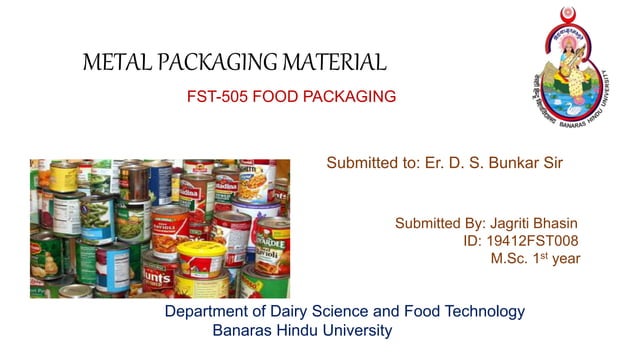 Metal packaging material | PPTX