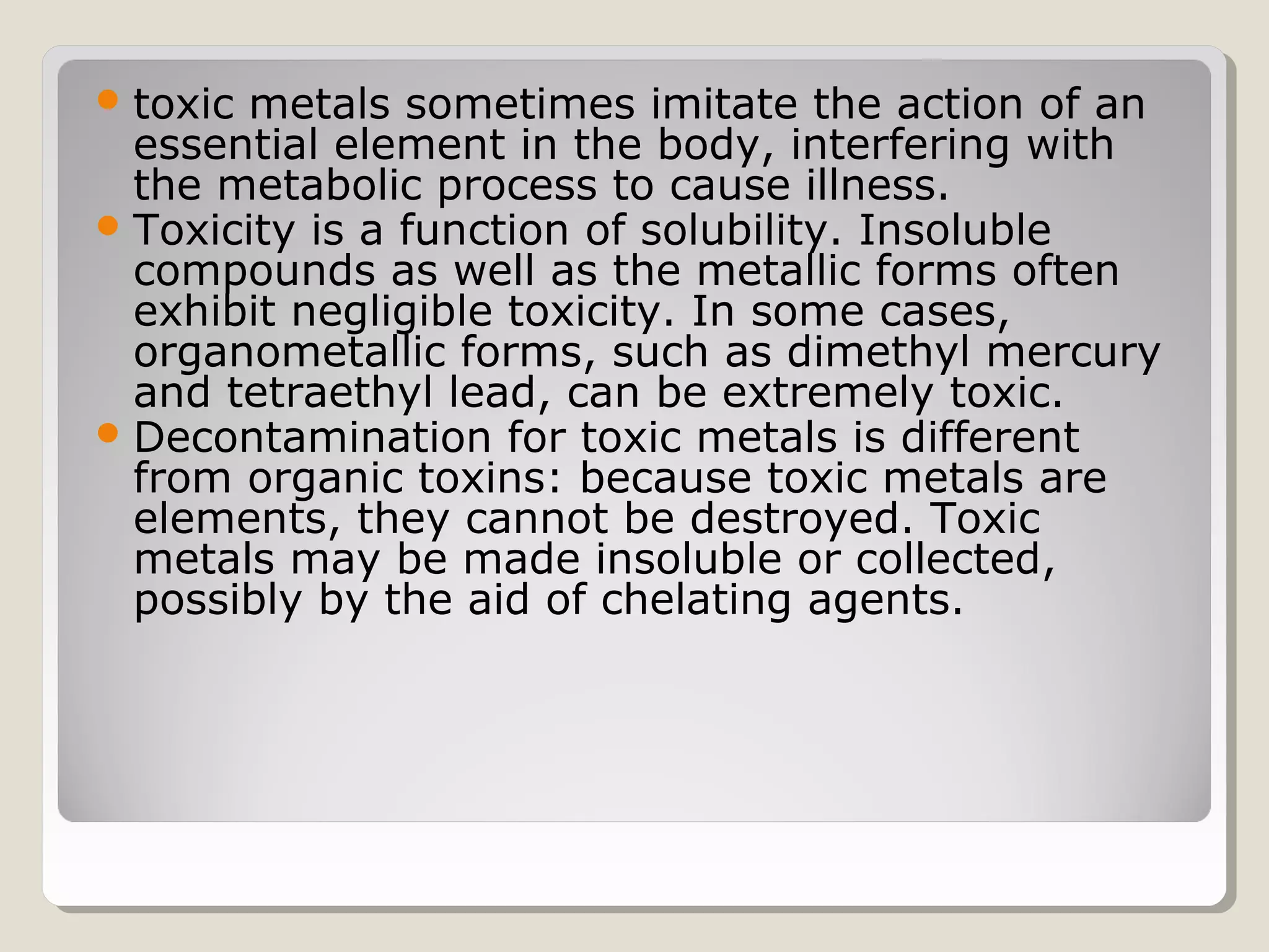 Metal poisoning | PPT
