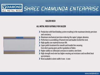 Metallic Heald Frame, Needle Loom Reed | PPTX
