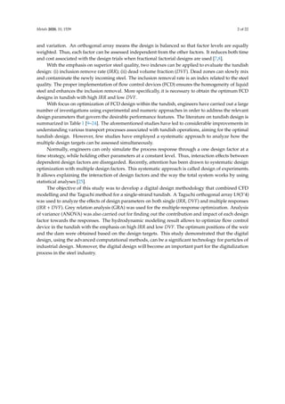 design optimization of a single-strand tundish based on CFD | PDF