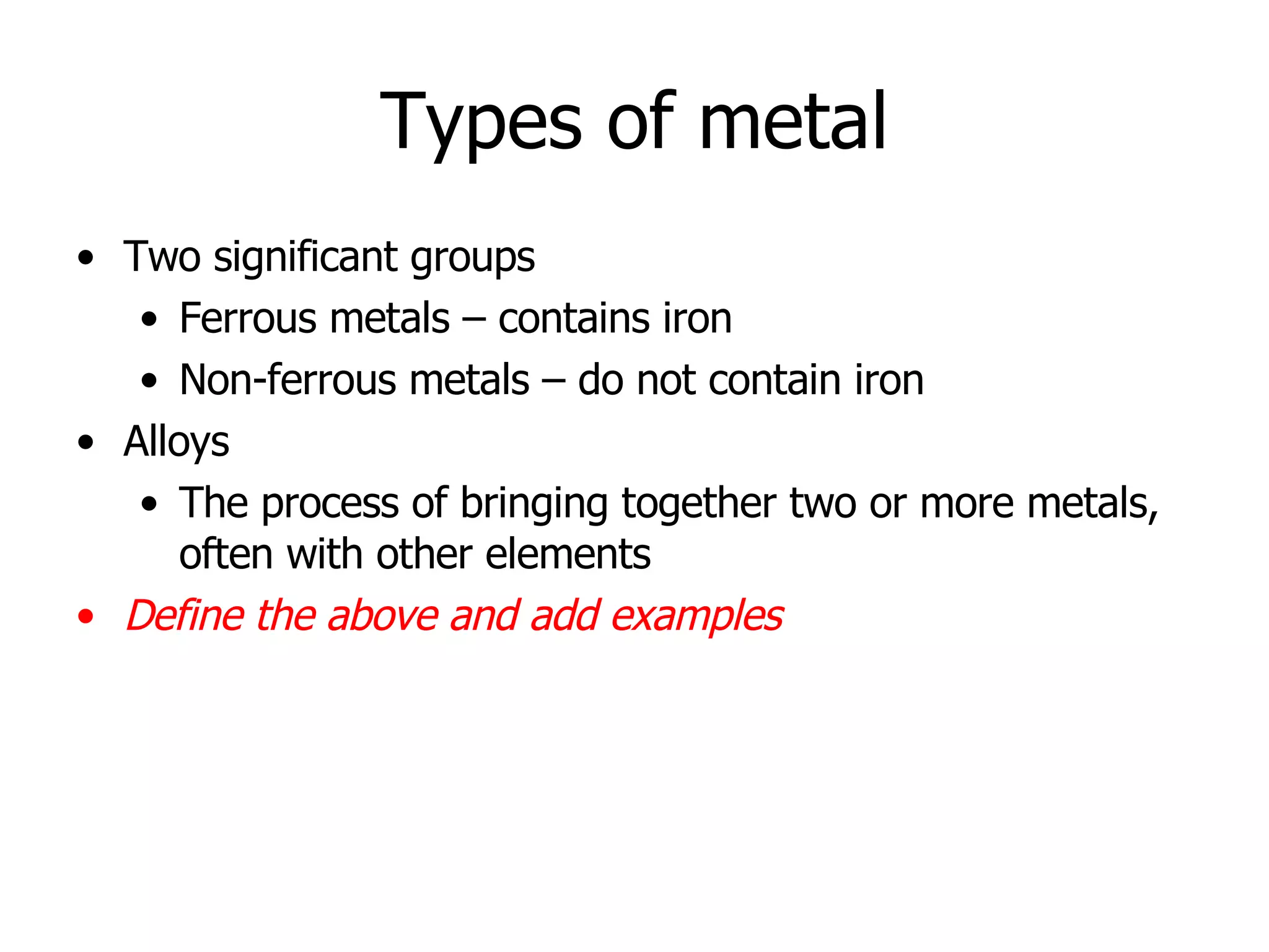 Metals | PPT