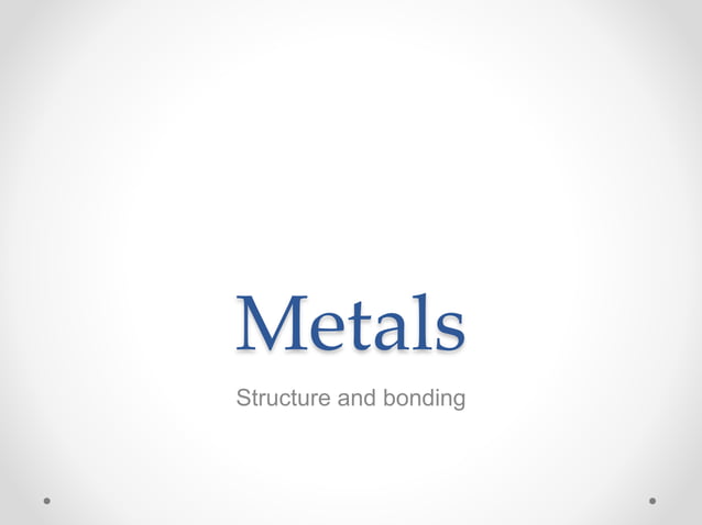 Metals. Chemistry | PPTX